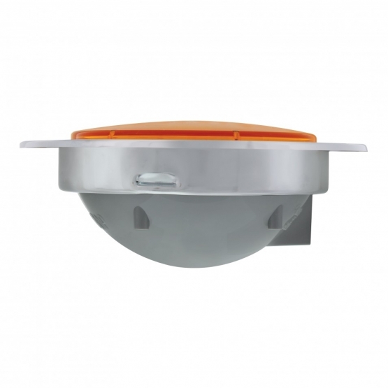 7 LED Deep Dish 4" P/T/C Light - Amber LED/Amber Lens - Texas Chrome Shop