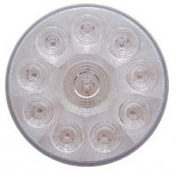 10 RED LED OVL STT LT-CLR LENS - Texas Chrome Shop