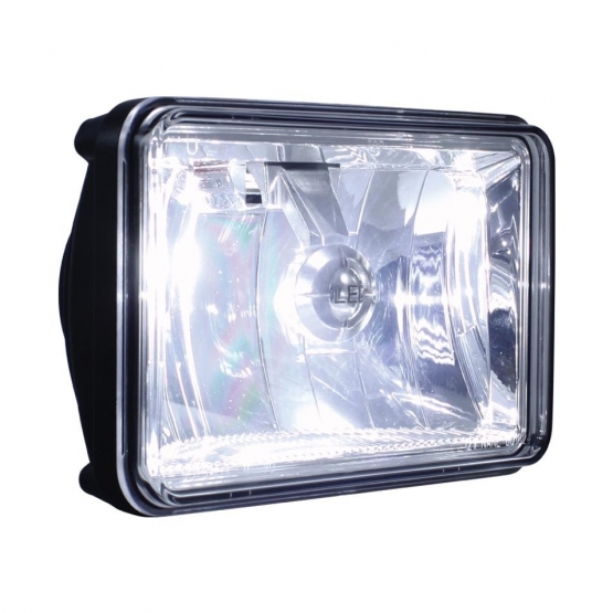 4" x 6" One High Power LED Headlight - High Beam - Texas Chrome Shop