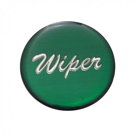 "Wiper" Glossy Dash Knob Sticker Only - Green - Texas Chrome Shop