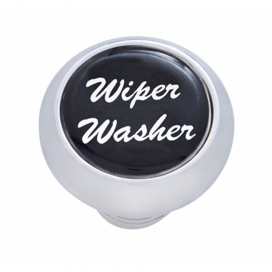 Small Deluxe Dash Knob w/ "Wiper/Washer" Black Glossy Sticker - Texas ...
