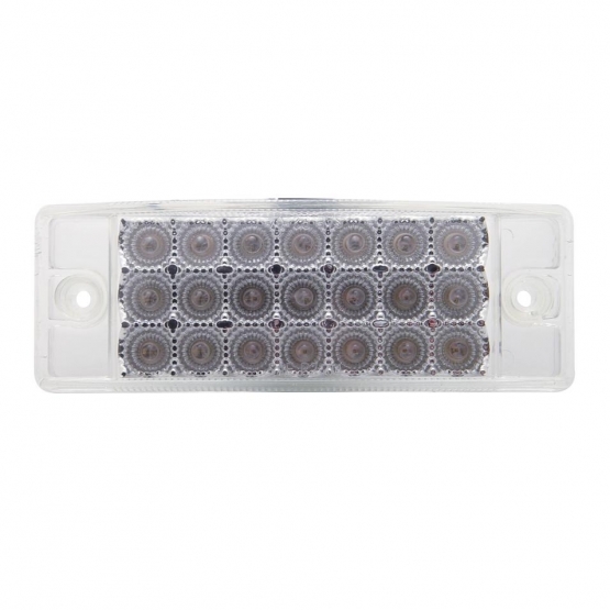21 LED Rectangular Clearance/Marker Light - Amber LED/Clear Lens ...