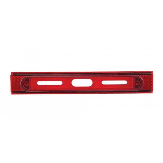 Conspicuity Reflector Plate Light Housing - Red - Texas Chrome Shop