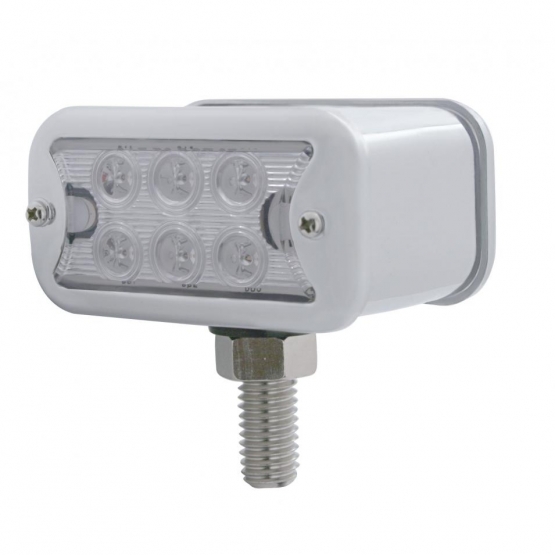 6 LED Dual Function Double Face Light w/ Bezel - Amber & Red LED/Clear ...