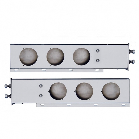 Stainless Spring Loaded Light Bar w/ Round Cutout - 2 1/2" Bolt Pattern ...