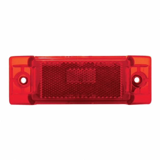 Rectangular Clearance/Marker Light w/ Reflex Lens - Red - Texas Chrome Shop