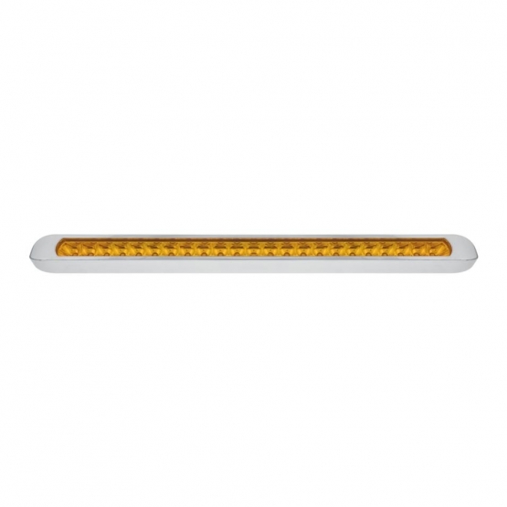 23 LED 17 1/4" Reflector Turn Signal Light Bar w/ Bezel - Amber LED ...
