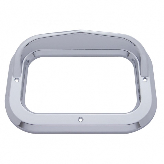 Rectangular Light Bezel w/ Visor - Texas Chrome Shop