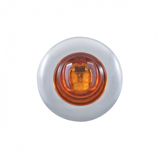 2 LED Mini Clearance/Marker Light w/ Bezel - Amber LED/Amber Lens ...