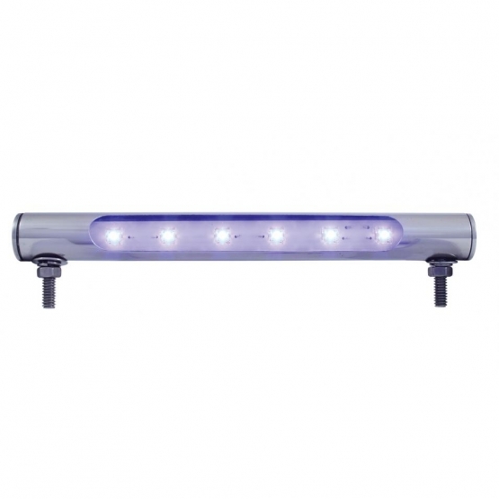 6 LED Stainless Tube Light - Blue LED - Texas Chrome Shop