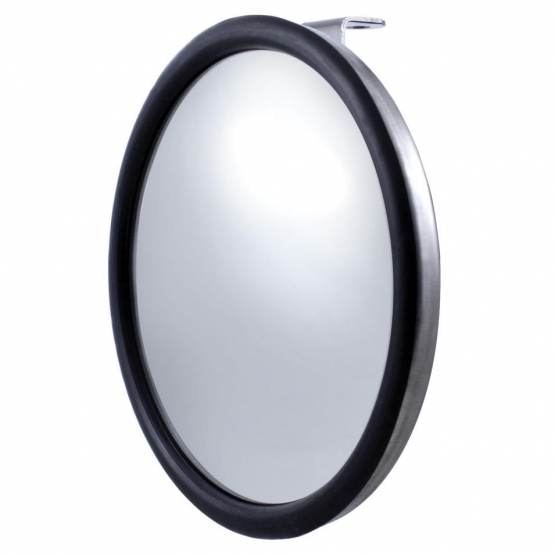 Stainless 8 1/2" Convex Mirror - Offset Stud - Texas Chrome Shop