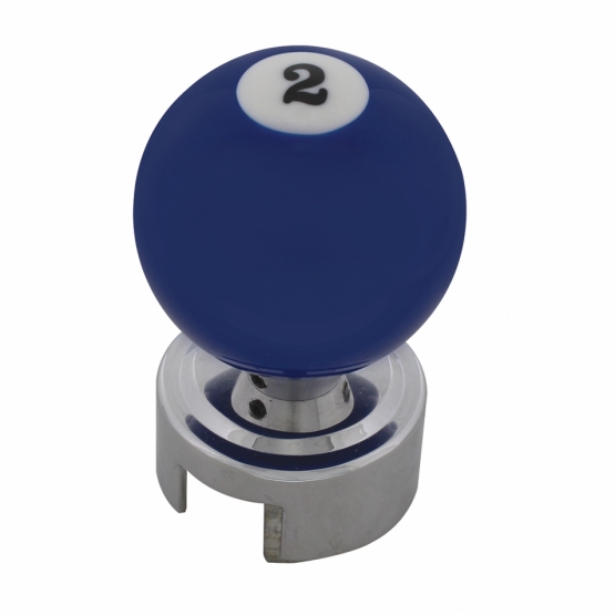 Pool Ball 13/18 Speed Shift Knob - Number 2 Ball - Texas Chrome Shop