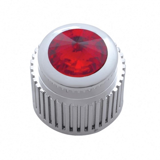 A/C Control Dial Knob - Red Diamond - Texas Chrome Shop